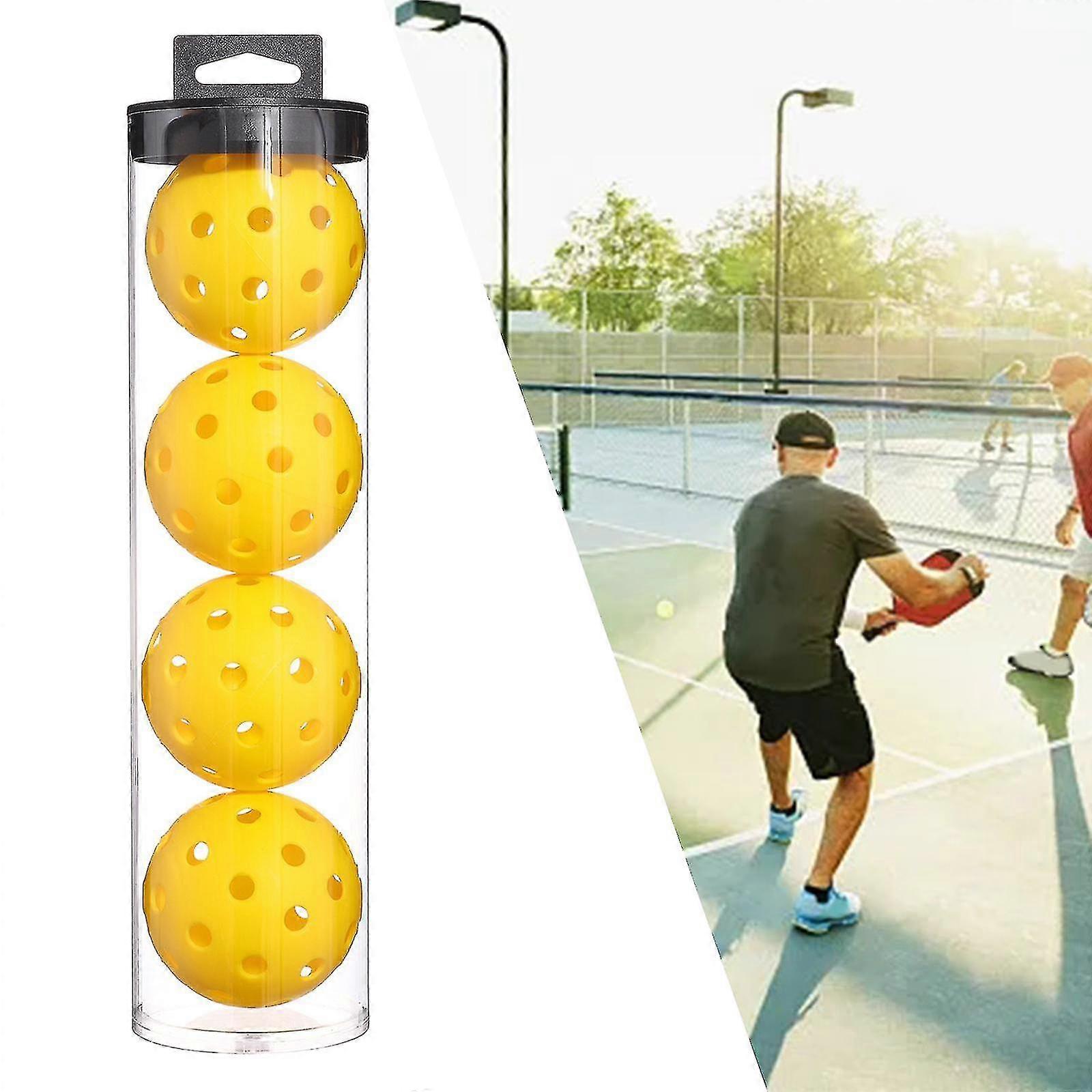 Indoor Pickleballs - Indoor Court Pickleball Balls - 4 Pack Pickleballs ...