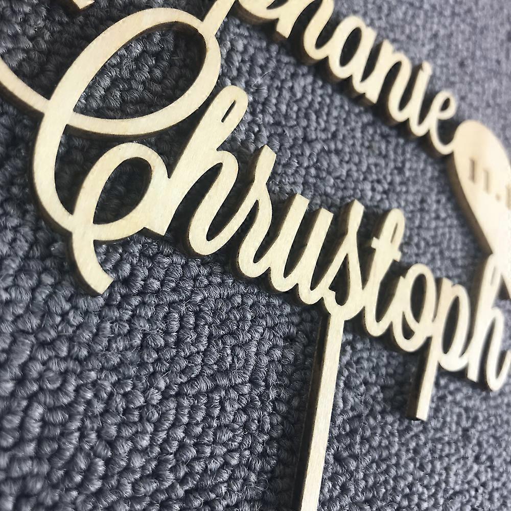 Custom wedding cake topper,Personalized Bride & Groom names with date ...