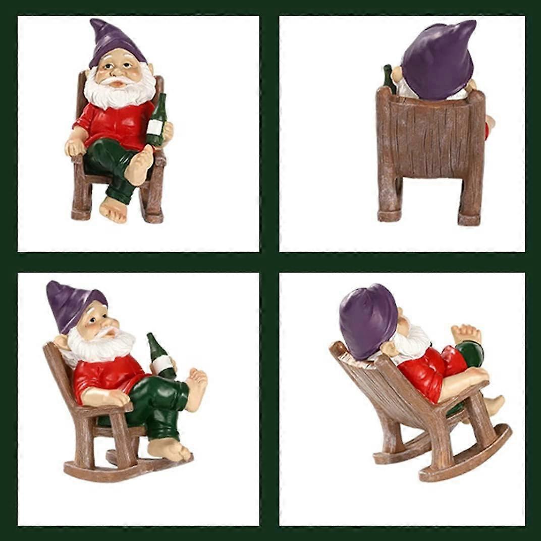 Funny Outdoor Garden Gnomes Garden Ornaments Decoration Dwarf Statue ...