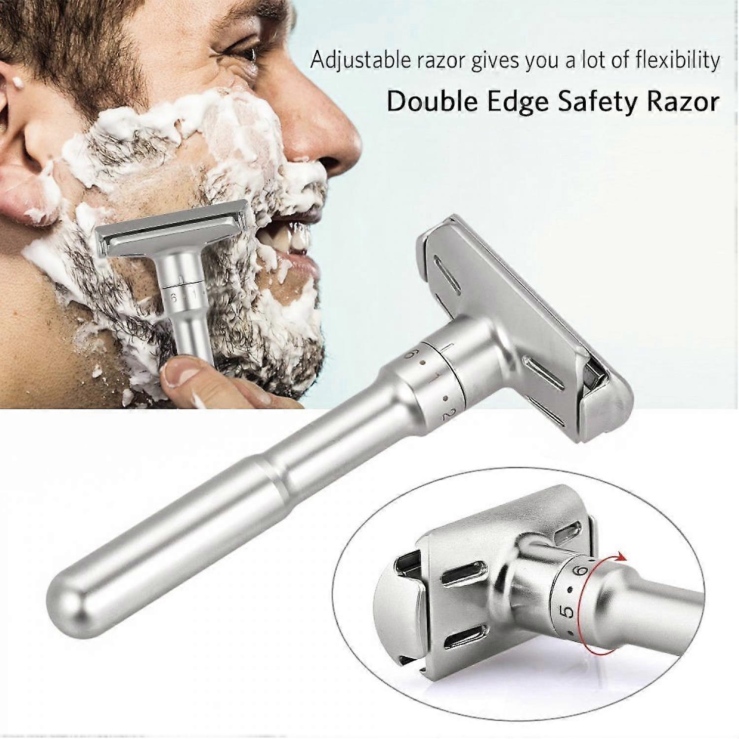 Men's Manual Razor Adjustable Sharpness Double Edge Safety Shaving ...