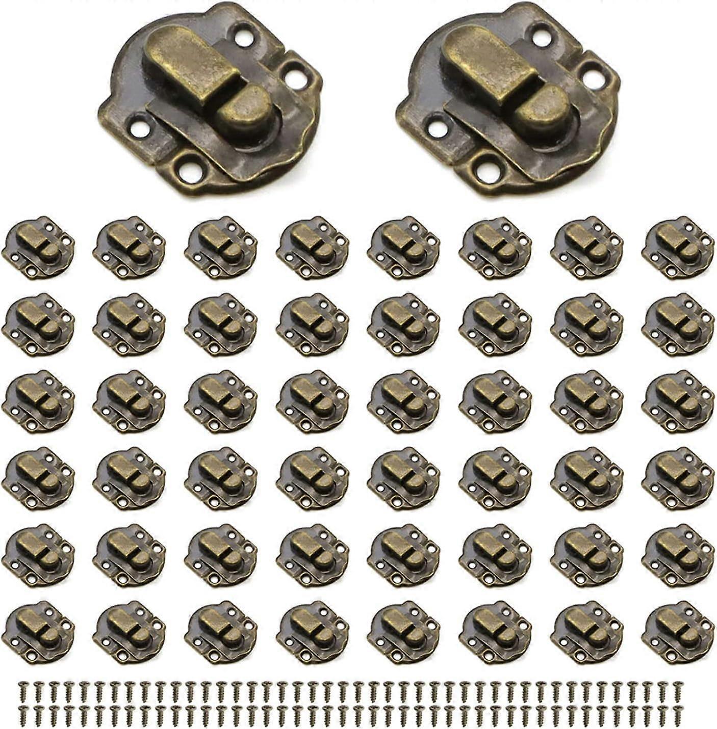 50 Pieces Box Hasps Iron Lock Catch Latches for Box Suitcase Buckle ...