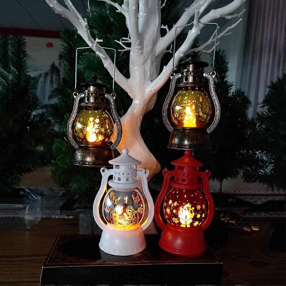 Decor for House Lantern Led Candle Tea Light Candles Santa Deer Snowman ...