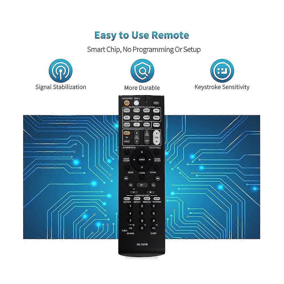 Replace Rc-737m Remote Control For Av Receiver Remote Control | Fruugo UK