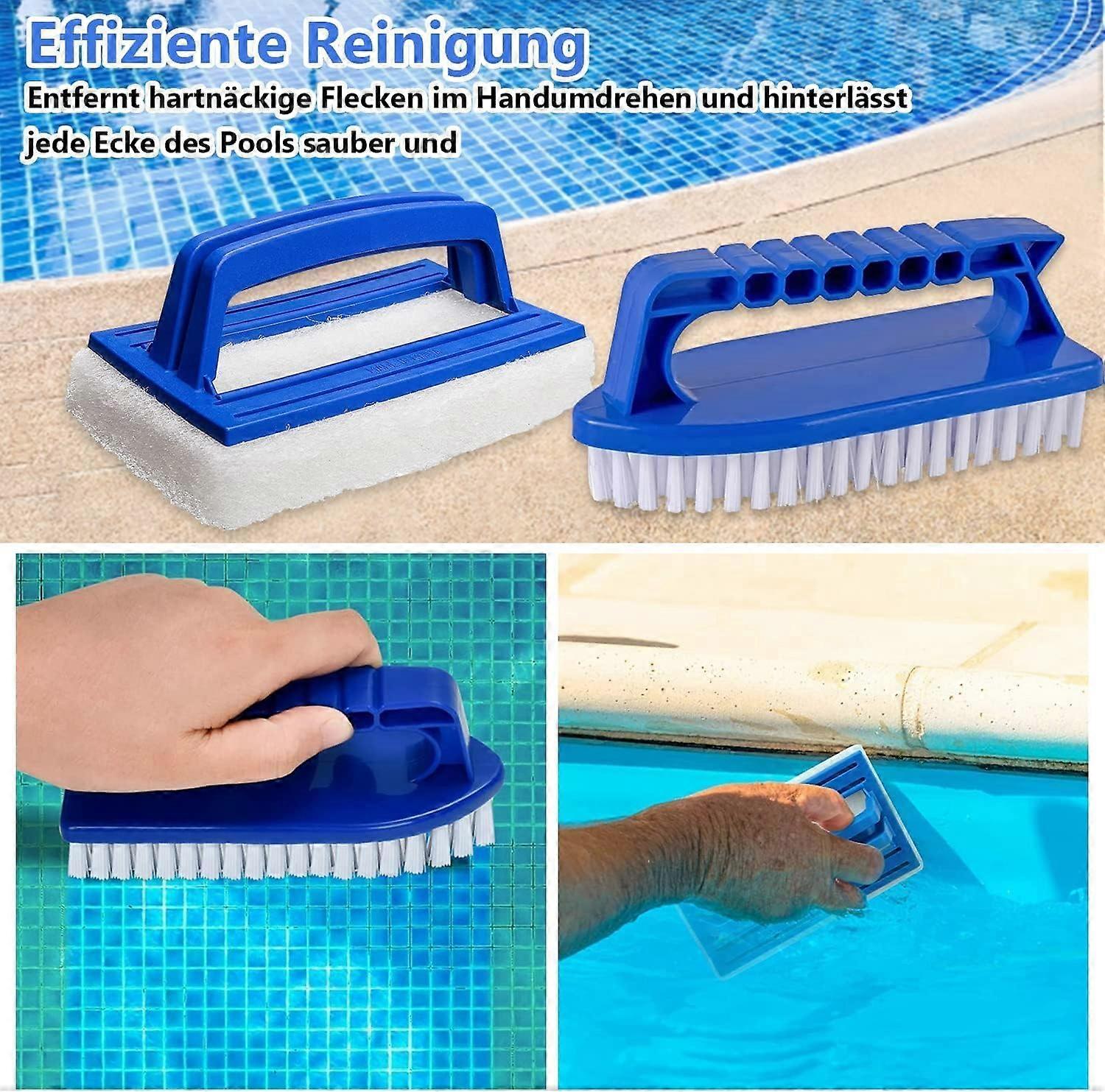 Pool Brush, 4 Pieces Pool Wall Brush Sponge Pool Scrubbing Brush with ...