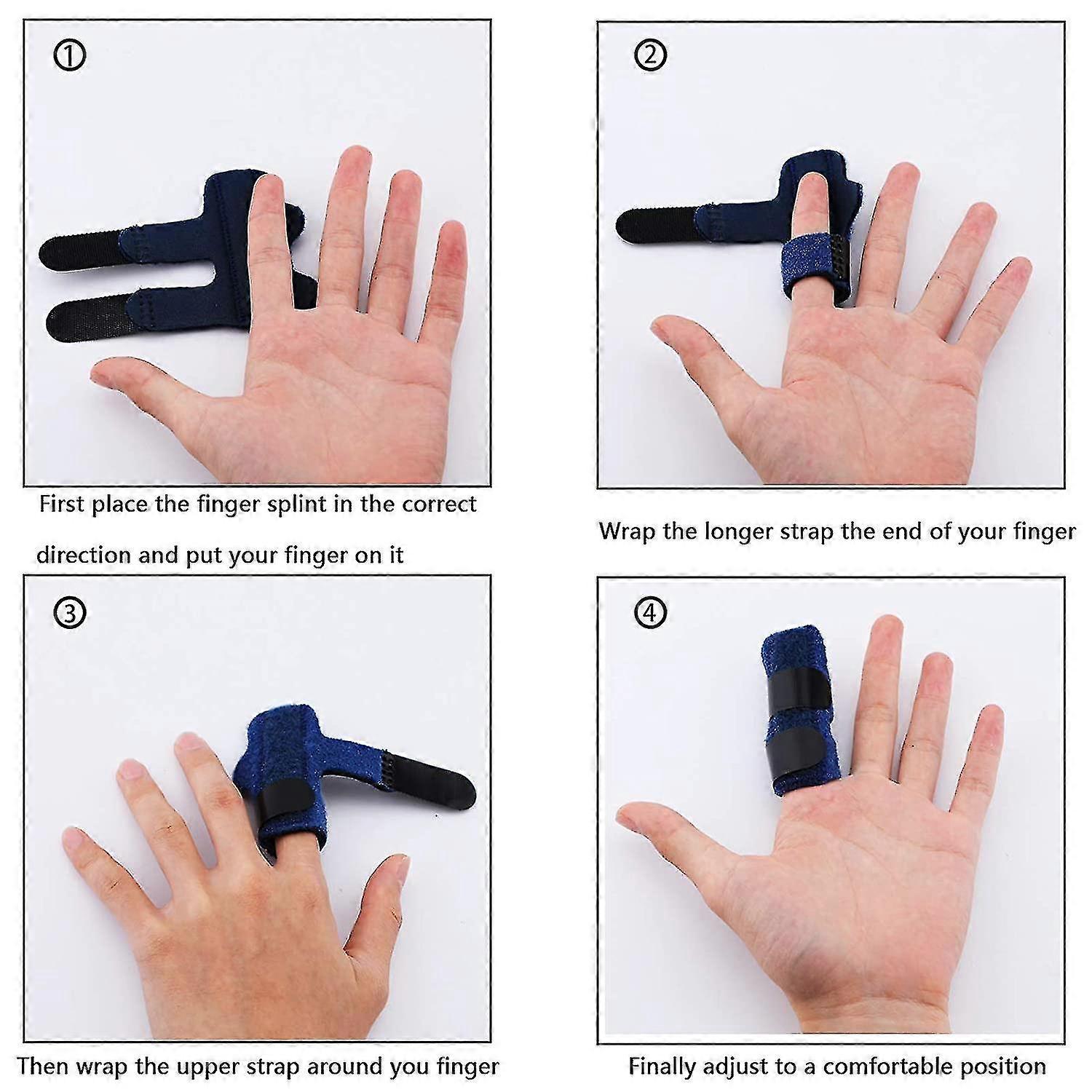 4 Pack Finger Splint Finger Straightener Finger Support Finger ...