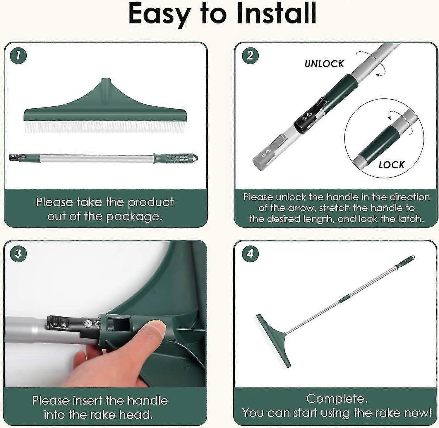 Artificial Grass Brush, Turf Rake Artificial Lawn Brush Ergonomic with ...