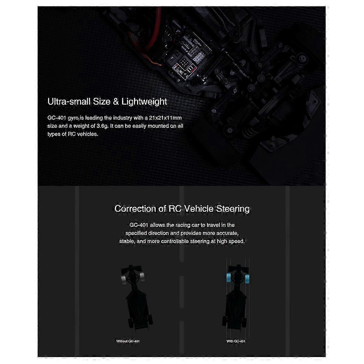 Gc301 4-8.4v Mini Gyro Sensor Gyroscope For K969 Rc Car Steering Output ...