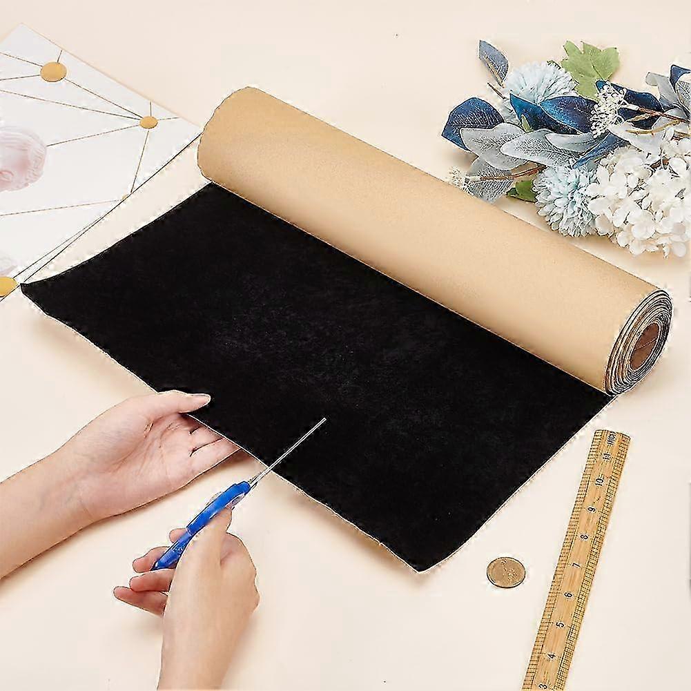 Velet Cloth Self-adhesive Fabric Black 40cm | Fruugo UK
