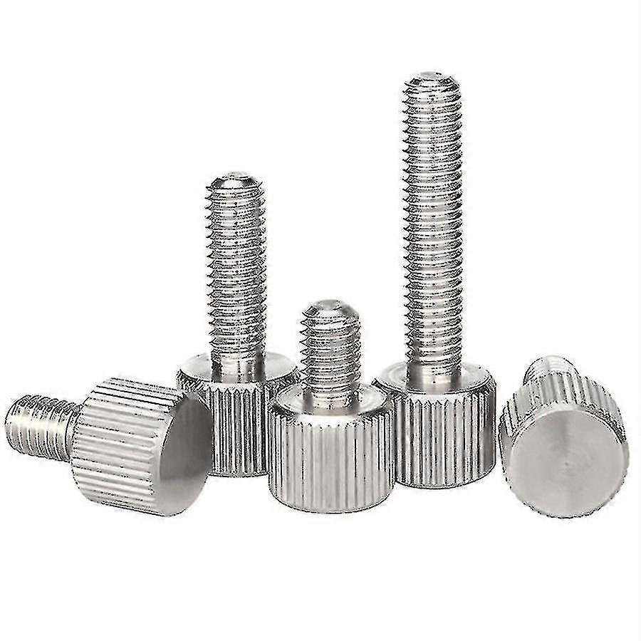 Knurled Stainless Steel Thumb Screw M3 M4 M5 M6 Flat Head Thumbscrew Bolt 20pcs | Fruugo UK