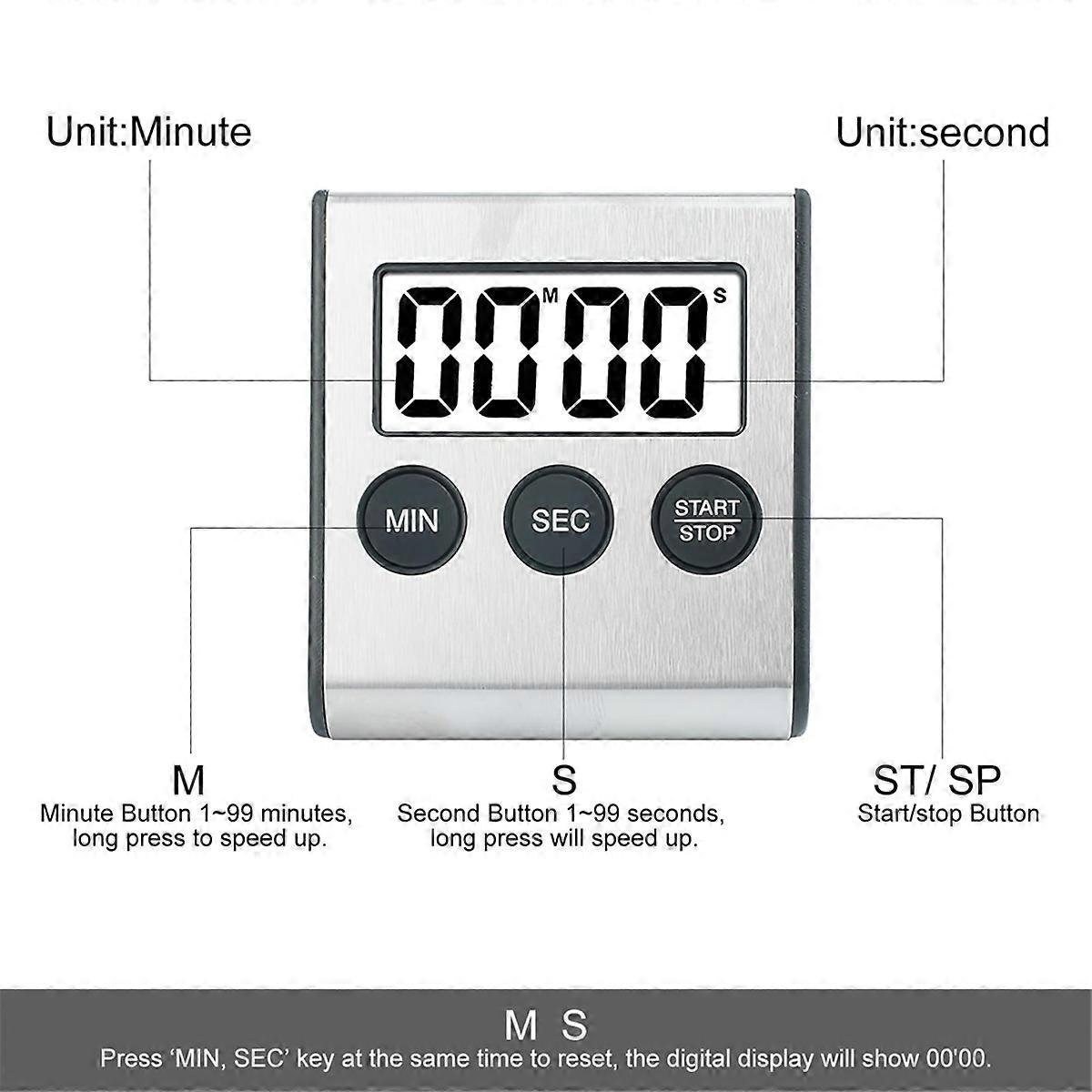 2pcs Kitchen Timer Digital Timer Kitchen Timer Stopwatch Digital Timer ...