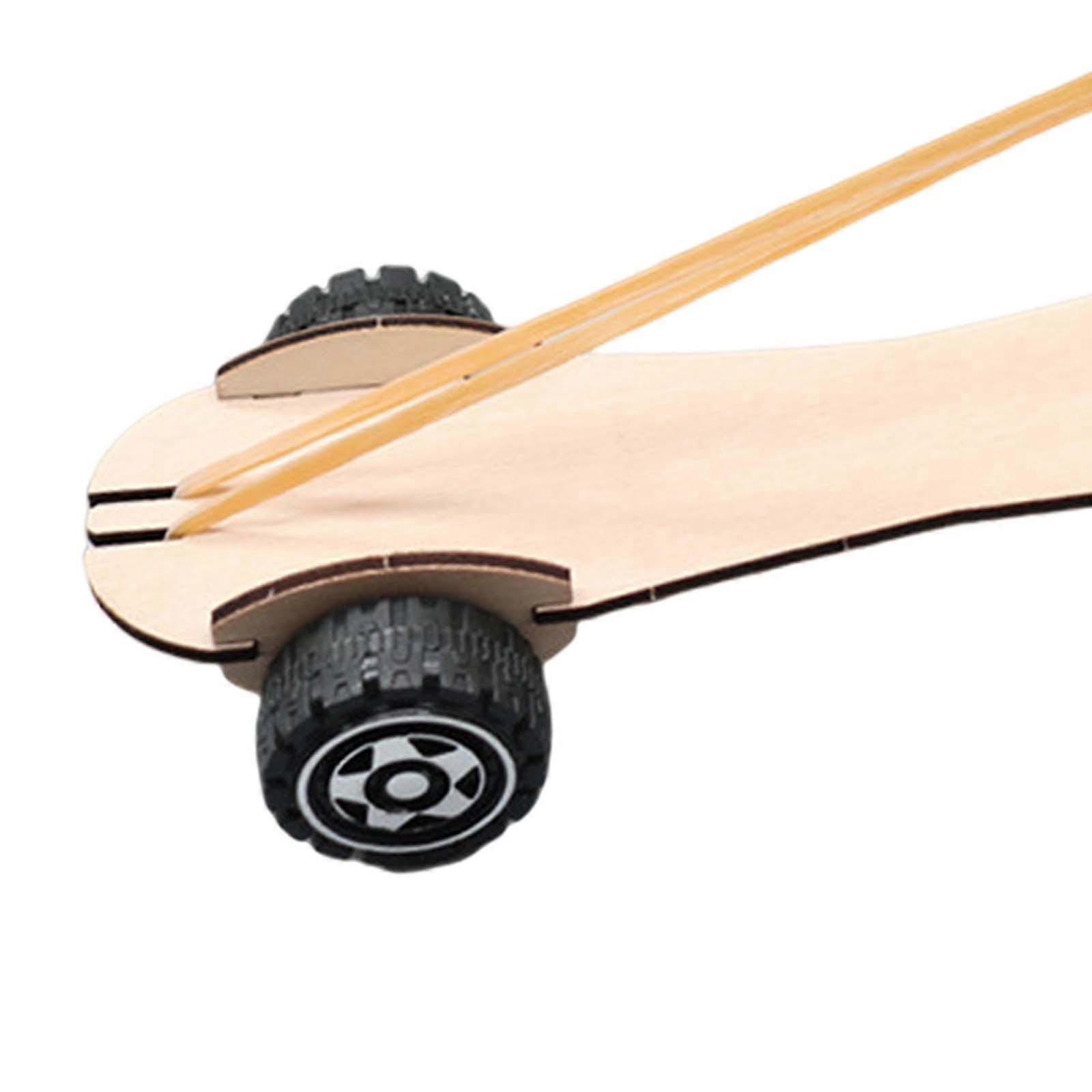 Wooden Science Experiment Model Set Wood Rubber Band Propeller Car for ...