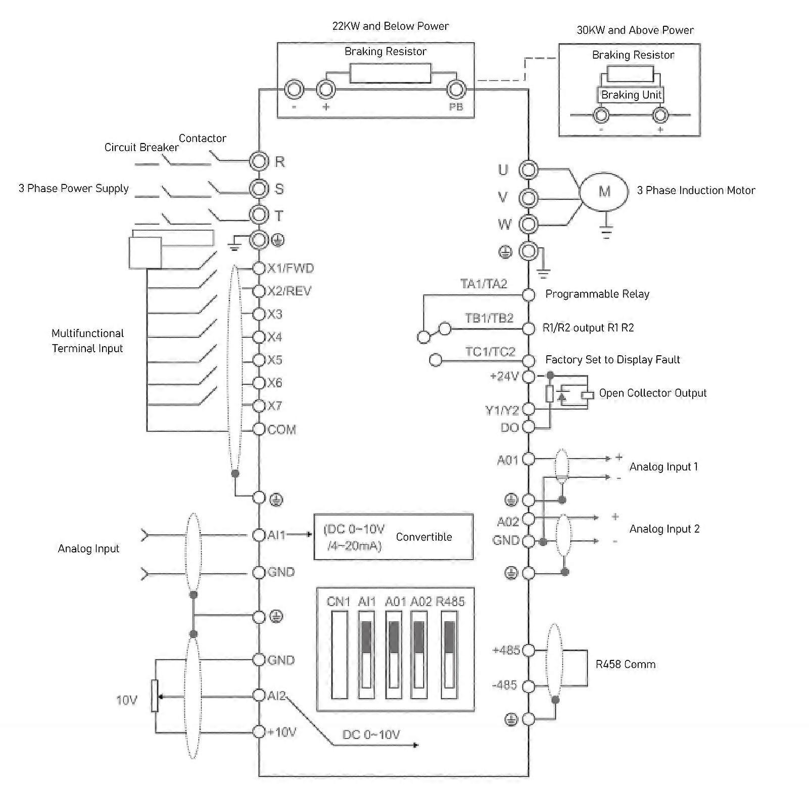 Variable Frequency Drive 3PH 380V Input Output Frequency Inverter for ...