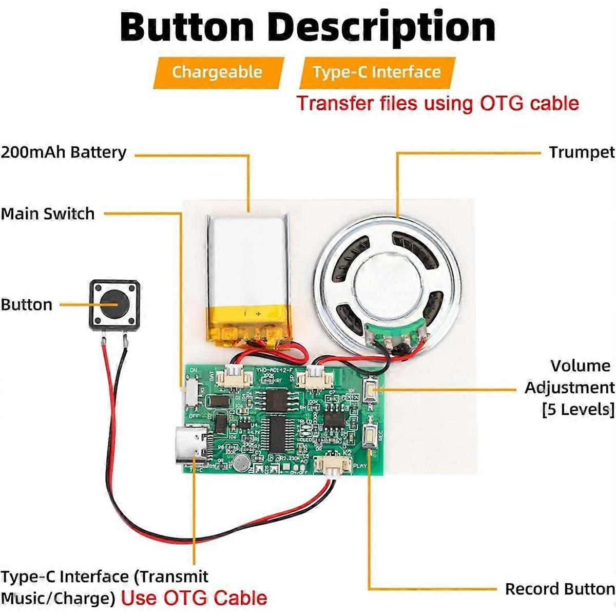 Programmable Sound Recorder Module - DIY Music Voice Recording Module ...