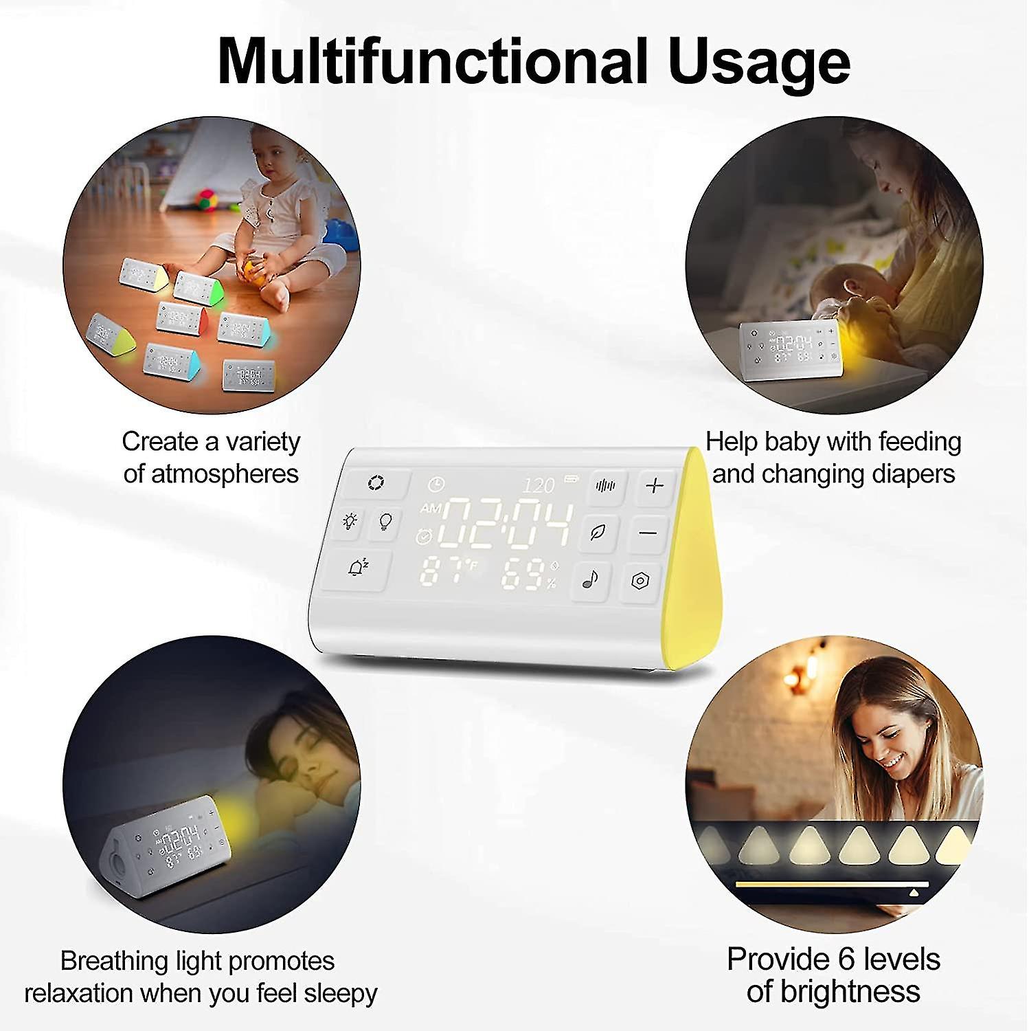 White Noise Machine With 35 High Fidelity Soothing Sounds, Sound ...