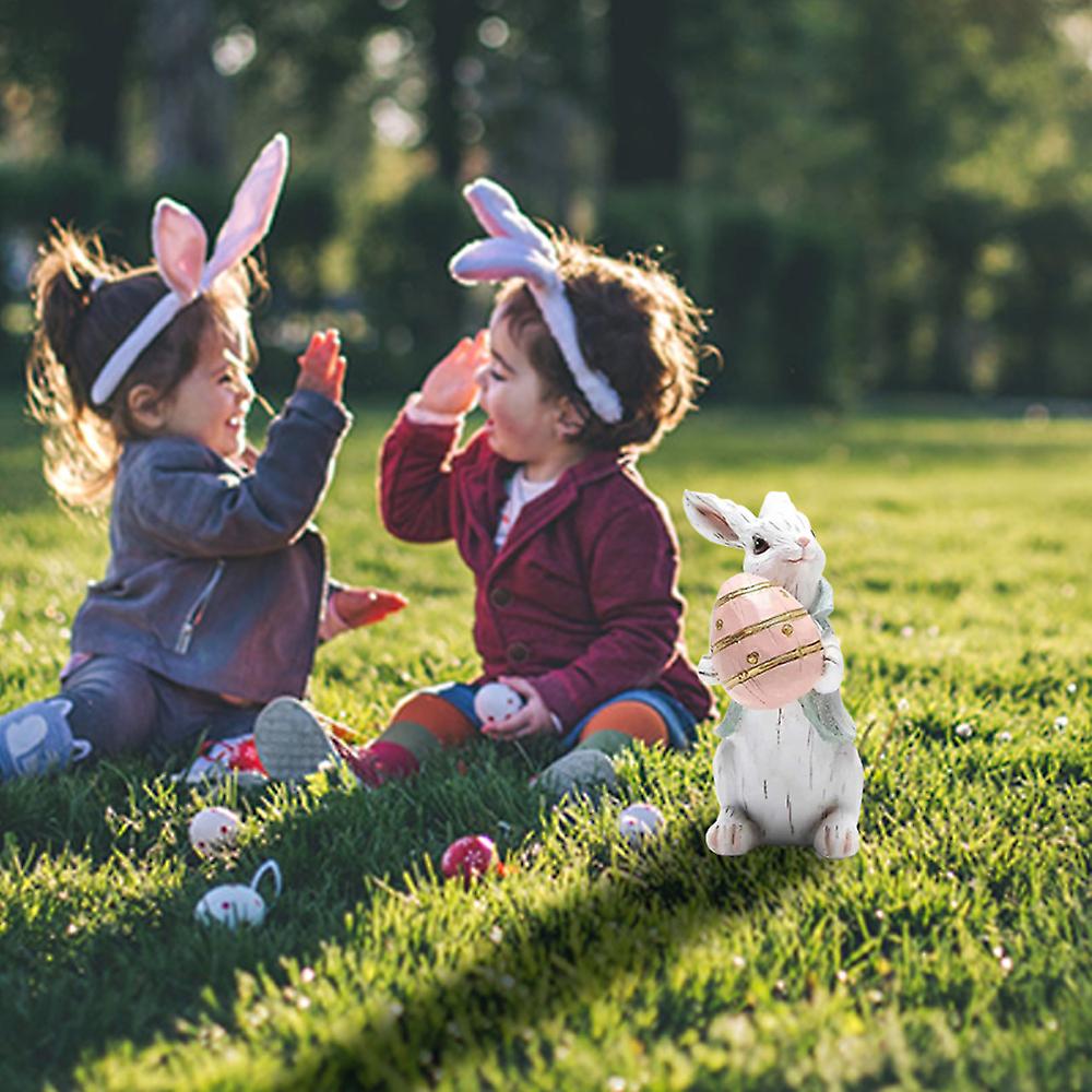 Easter Bunny Standing Rabbit Garden Statue Animal Statue Yard Sculpture ...