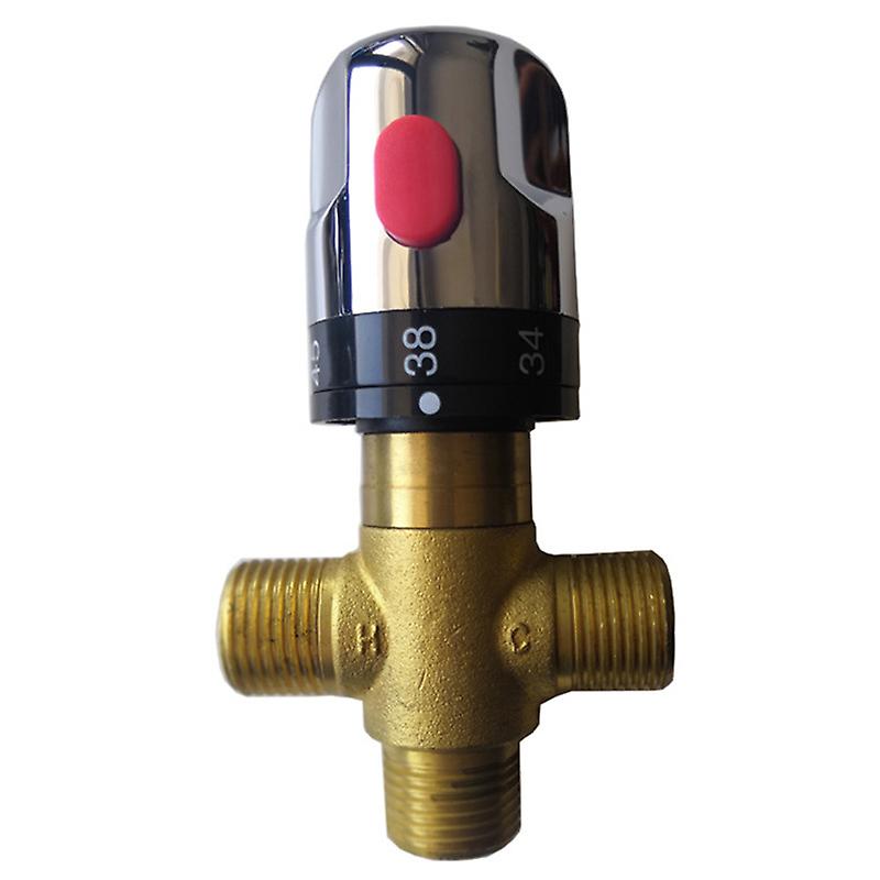 Hot Cold Water Mixer Valve Solid Brass Thermostatic Mixing Valve Fixed ...