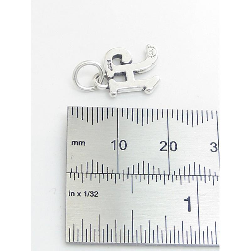 Script Letter H Initial Sterling Silver Charm .925 X 1 Letters Charms ...