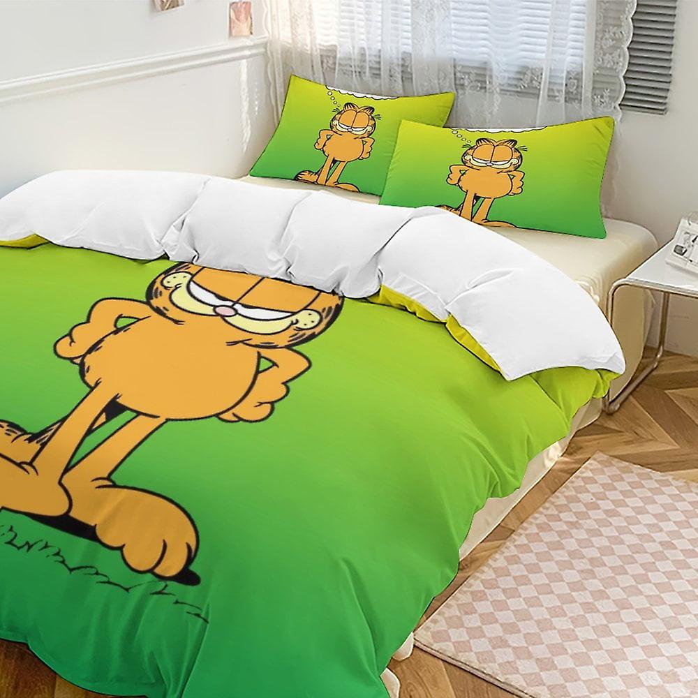 Garfield Bedding Sets Cute Bed Cover Anime Cartoon 3D Printed ...