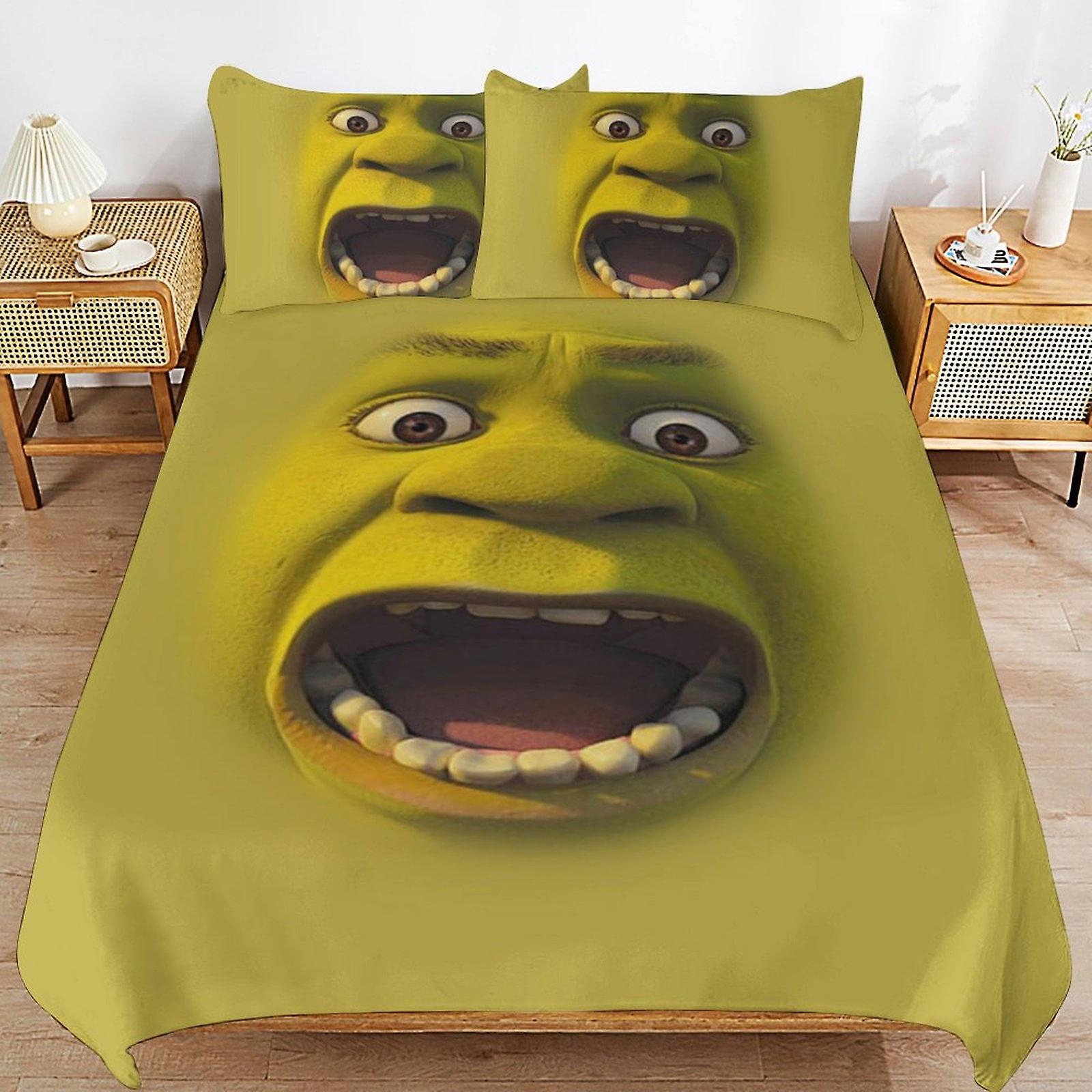 Shrek Bedding Sets Cute Bed Cover Anime Cartoon 3D Printed Lightweight ...