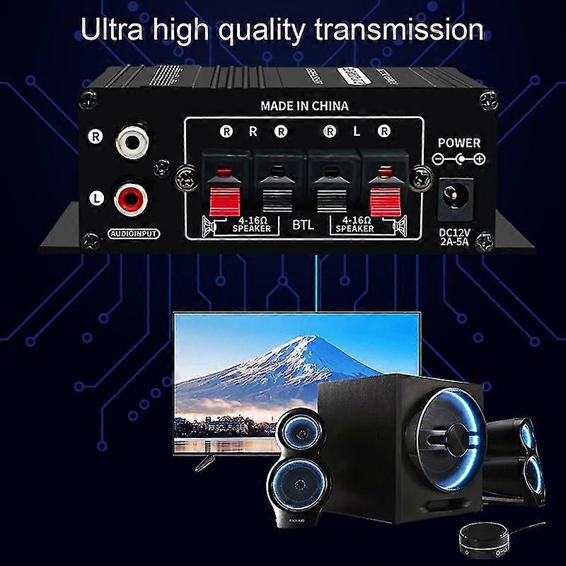 Ak270 Audio Amplifier High Fidelity Dual Channels Portable 12v Small ...