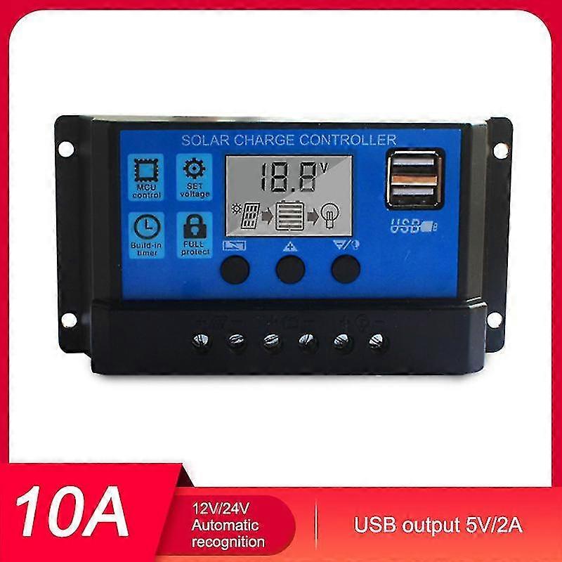 60A Solar Charge Controller 12V/24V Automatic Identification LED Display PWM Solar Battery ...