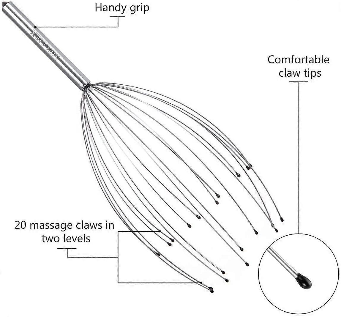 Head Massage Spider and Back Scraper, Head Massager with 20 Fingers ...