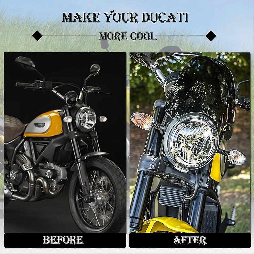 For Ducati Scrambler Deflector Windscreen Windshield Wind Shield Fly ...