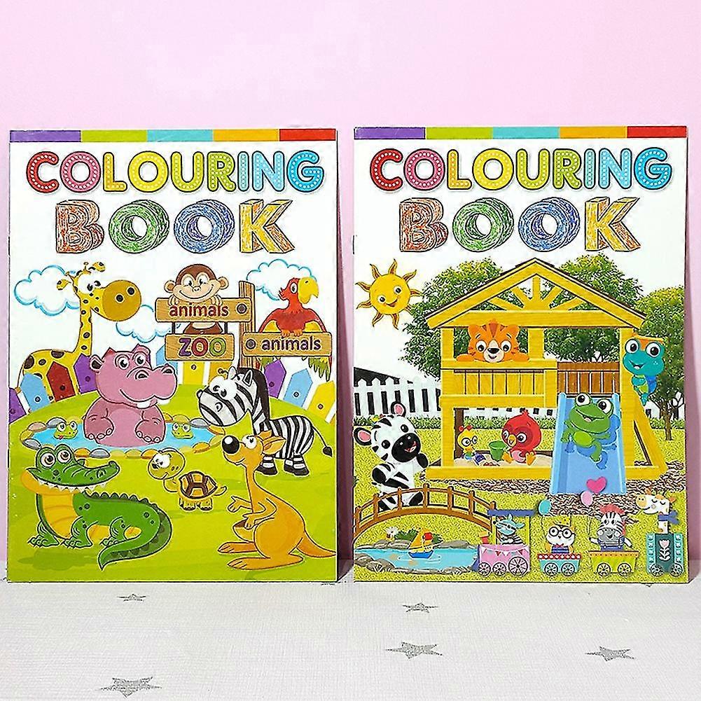 Lovely Cartoon Doodles Coloring Books Portable Color Filling Books For ...