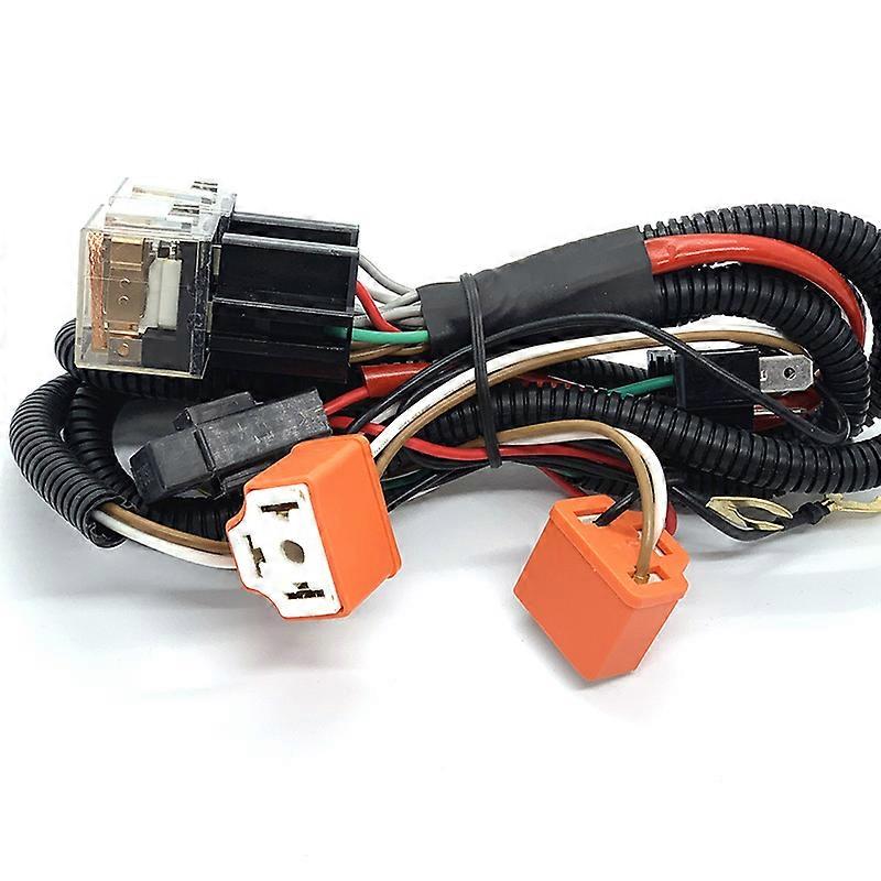H4/9003 Headlight Car power connector Booster Cable Wire Harness Relay ...