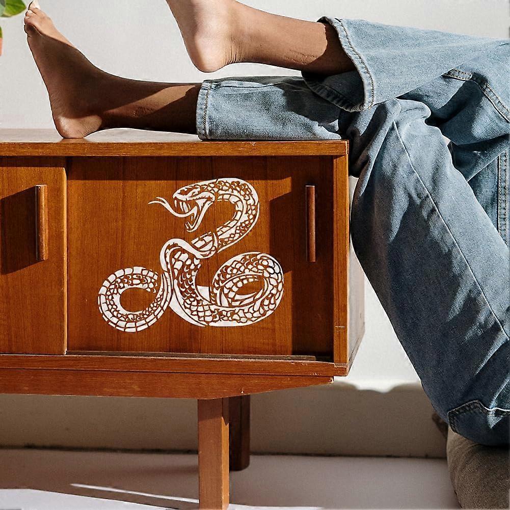 Realistic Snake Painting Stencil 11.8x11.8 inch Plastic Large Snake ...