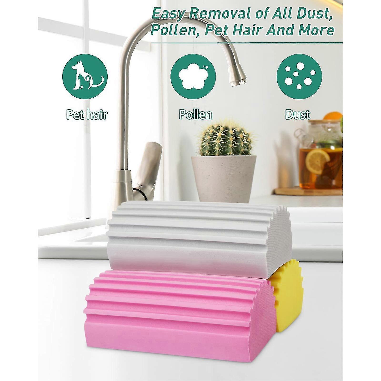 4-pack Damp Clean Duster Sponge,sponge Cleaning Brush, Duster For ...