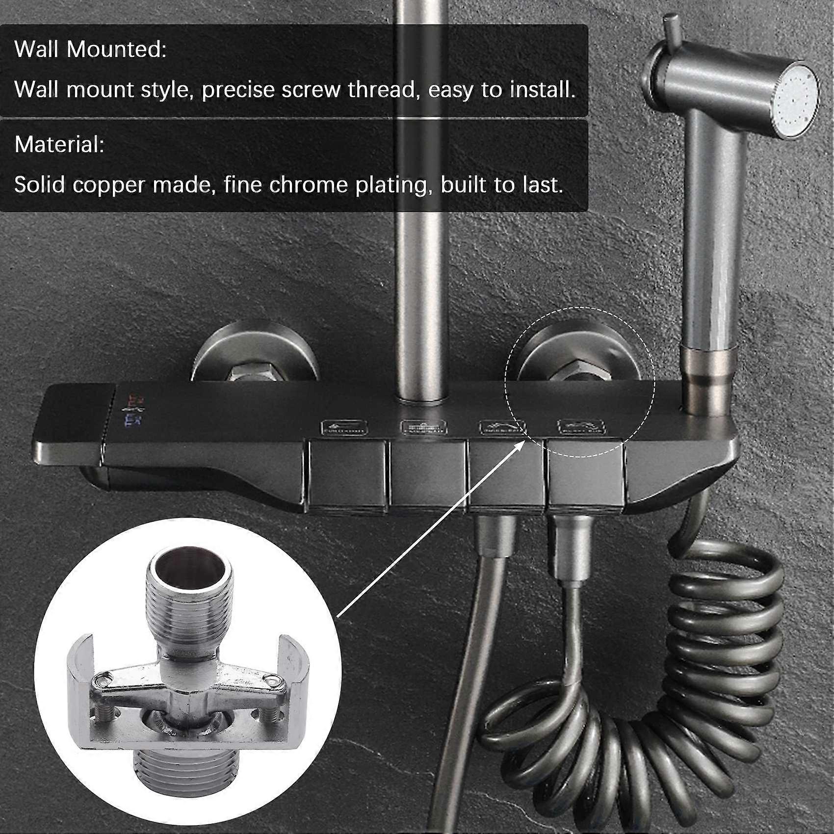 Adjusting the Angle of Intake Pipe Copper Shower Head Angled Curved ...