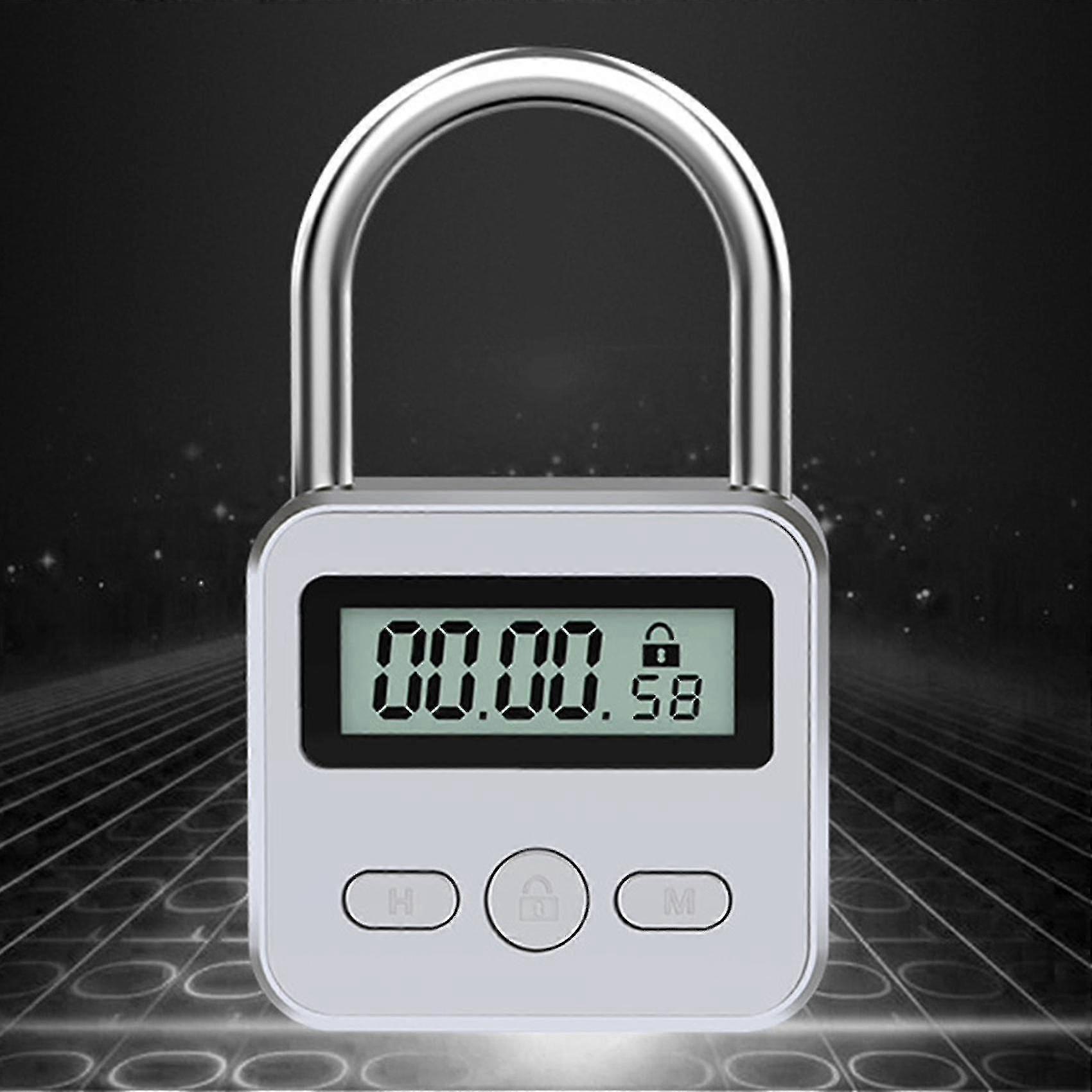 Metal Timer Lock Lcd Time 99 Hours Max Timing Usb Timer Padlock,black ...