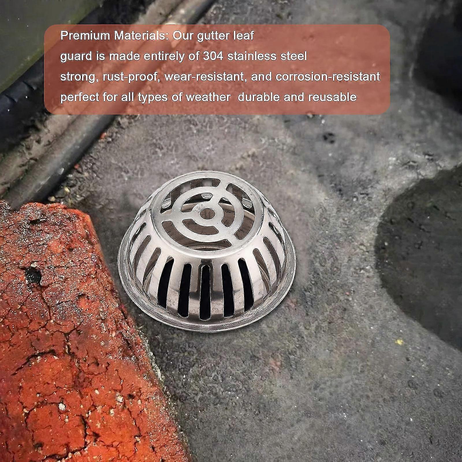 Stainless Steel Downpipe Gutter Protection Leaf Catcher For Roof Pipes ...