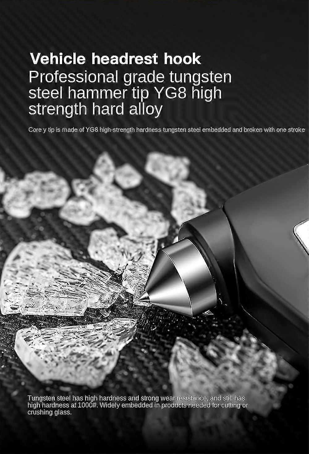 Portable Car Safety Hammer, Premium Tungsten Steel Car Hammer | Fruugo UK