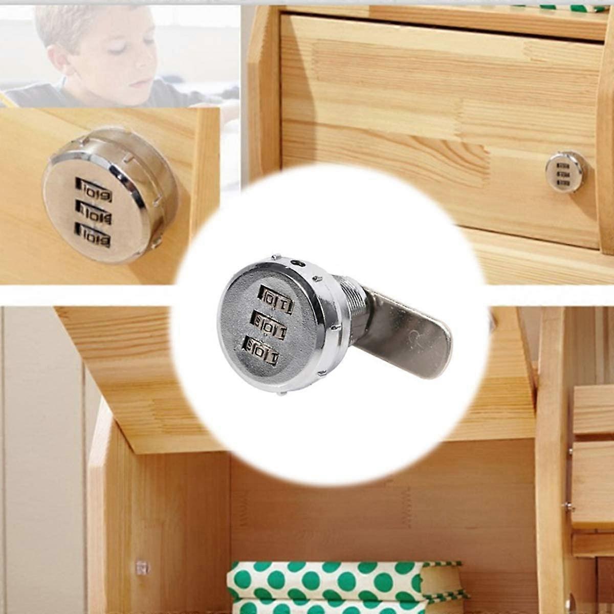 2 PCS 3 Digit Code Combination Cam Lock Cabinet Lock Code Lock for ...