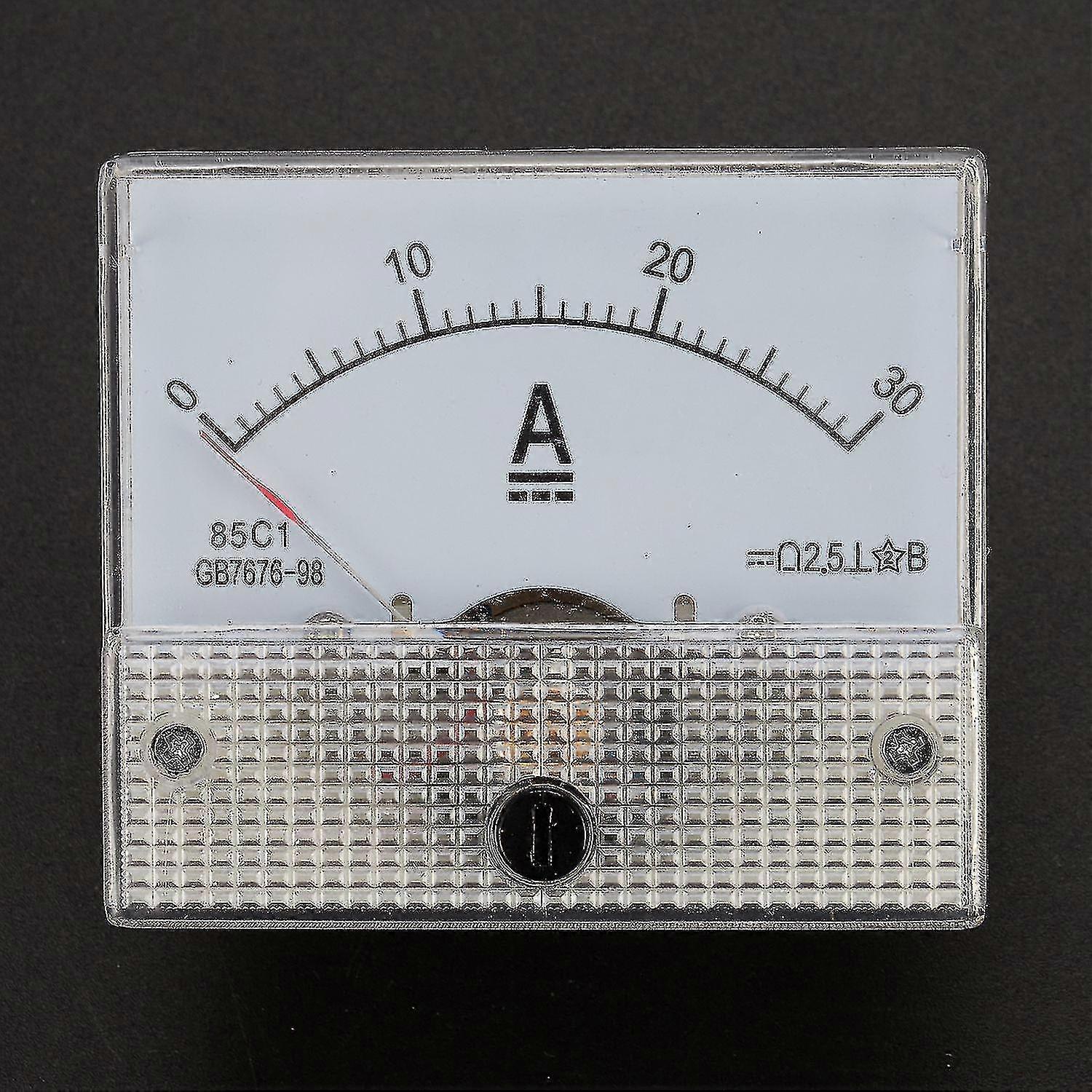 85c1-a Dc Analog Ampere Meter Panel Meter Gauge 30a Amp Gauge Current ...