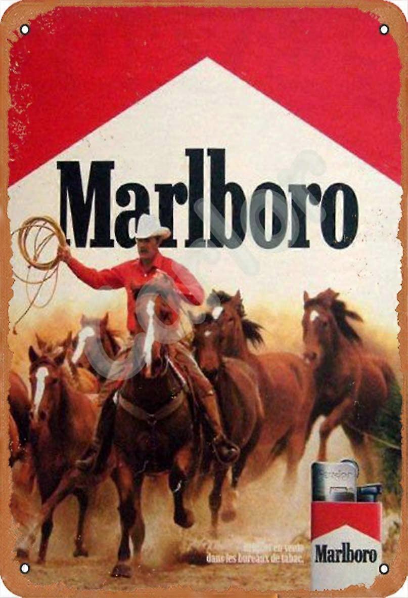 A Man On Horseback Marlboro Poster Chic Art Prints Advertising Painting Vintage Wall Decoration ...