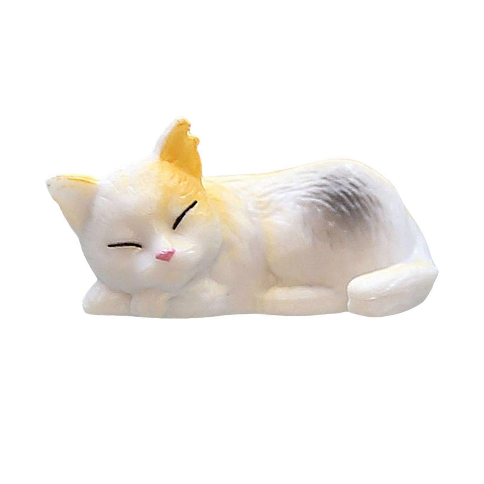 Mini Cat Figurine Collectible Kitten Ornament Cake Topper Tabletop ...