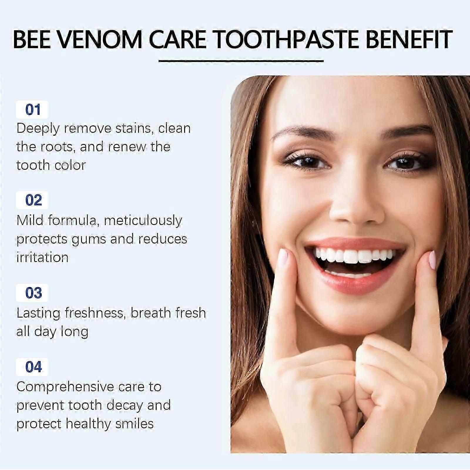Bee Venom Stain removal toothpaste, Fresh breath toothpaste, Whitening ...