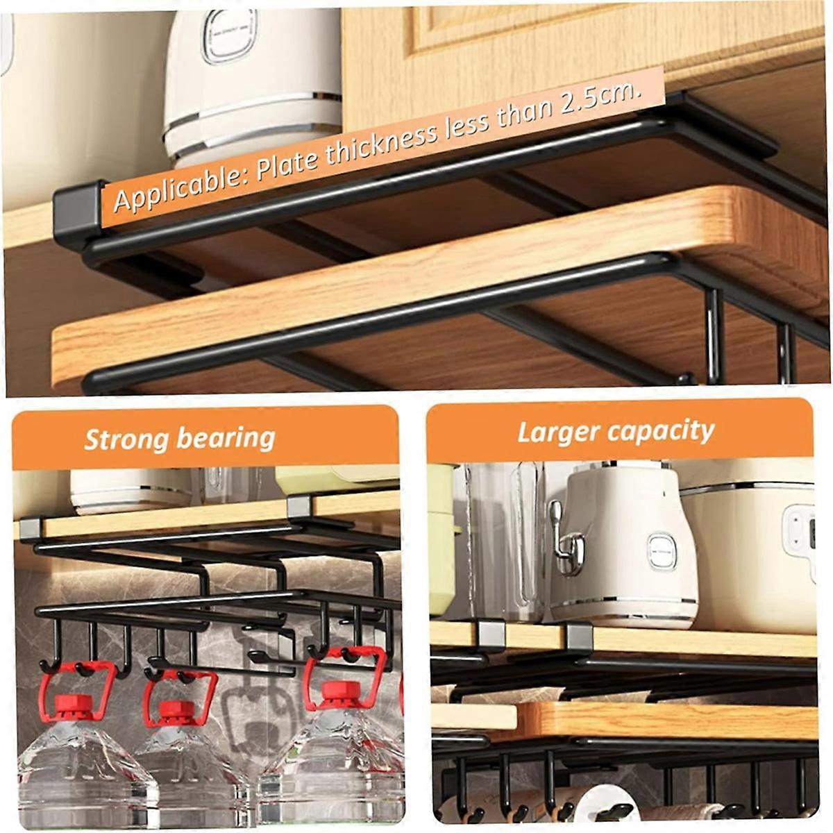 Storage Rack Hanging Kitchen Storage Rack Hanging Pot Lid Rack Under ...