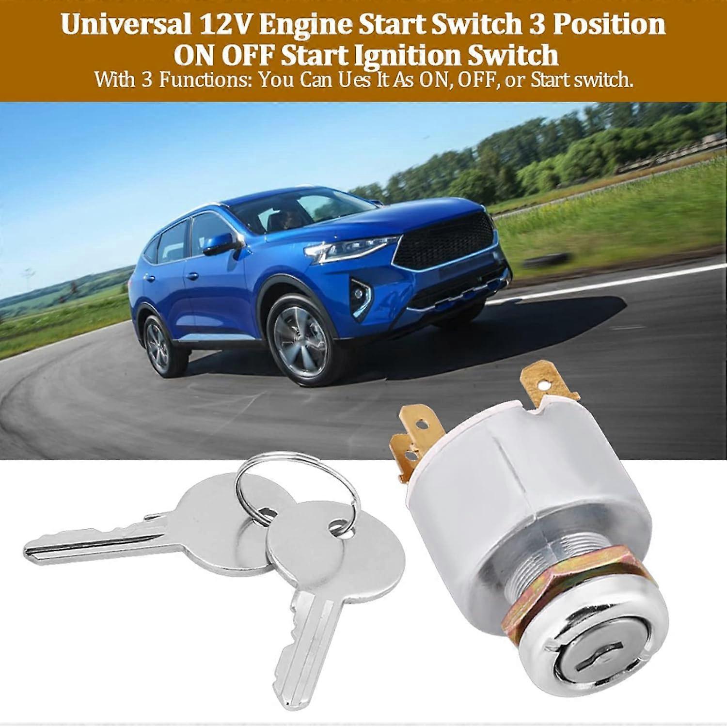 12V Ignition Switch, Universal Engine Start Switch Ignition Switch with ...