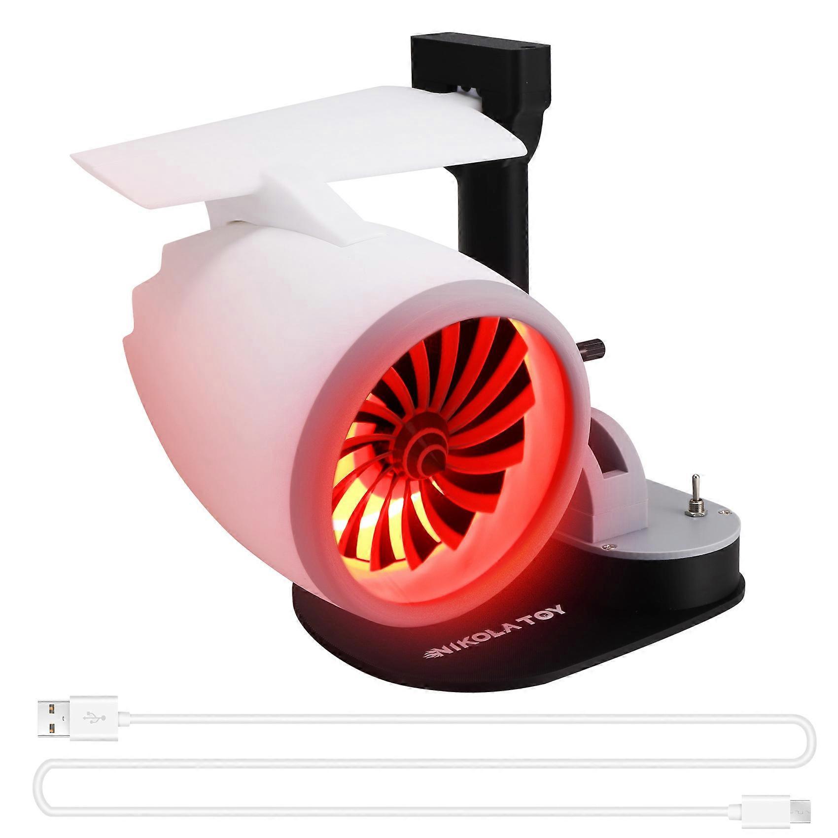 USB Jet Fan Desktop Turbofan Engine Fan Red light | Fruugo UK