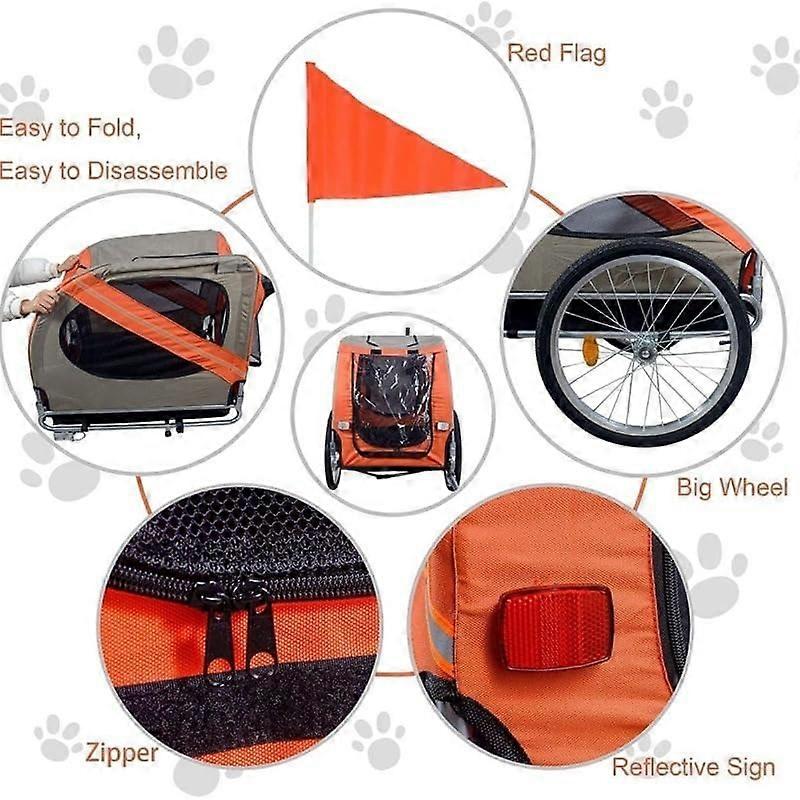 Dog Trailer Bicycle Trailer Dog Trailer Foldable Dog Trailer for ...