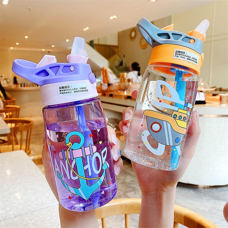 Kids Water Sippy Cup Creative Cartoon Baby Feeding Cups with Straws ...