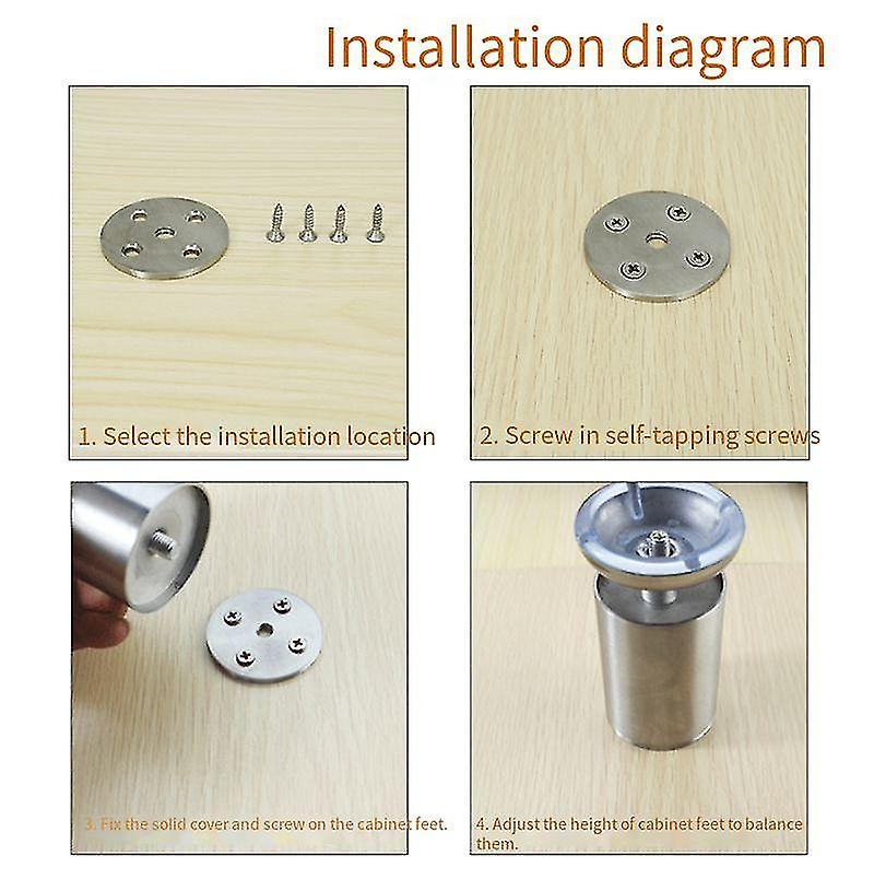 Stainless Steel Furniture Legs Adjustable Sofa Legs Cabinet Table Feet ...