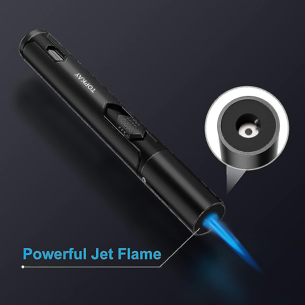 Kryc Torch Lighters, 2 Pack, Butane Lighters, Adjustable Jet Flame Torch Lighters, Windproof ...