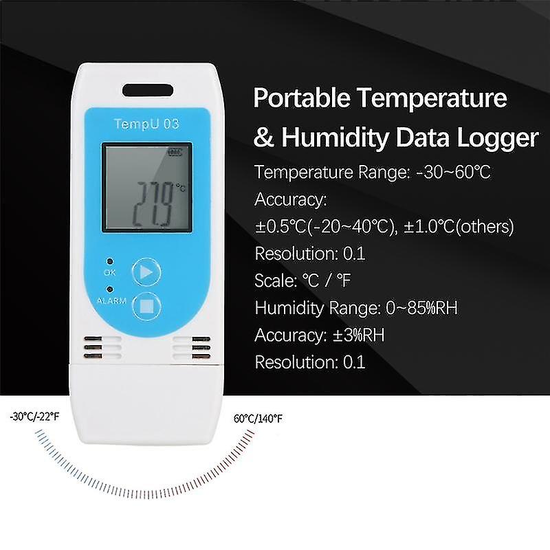 TempU 03 USB Temperature Humidity Data Logger Reusable RH TEMP Datalogger Recorder Humiture ...