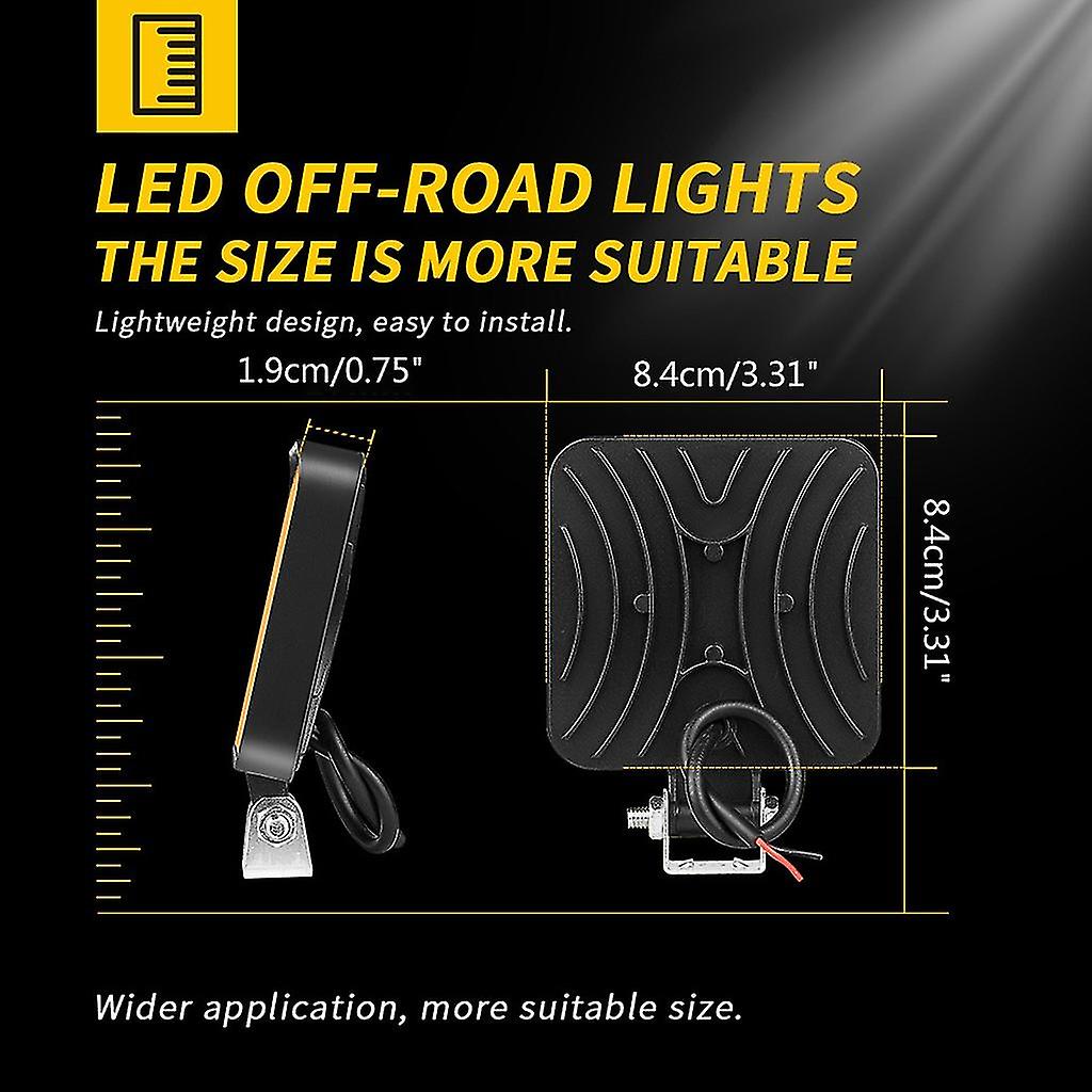 Work Light 48w Led Headlight Flood Spot Lamp Waterproof For Off-road ...