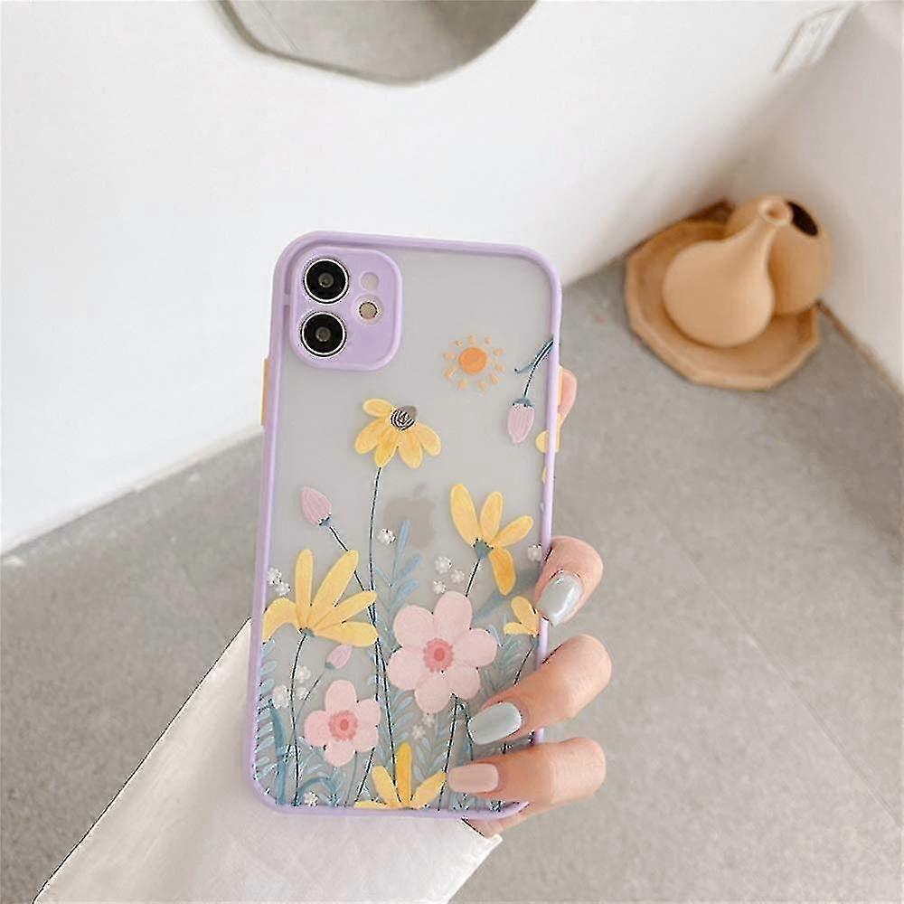 Compatible With Iphone 11 Case For Clear Frosted Pc Back 3d Floral ...